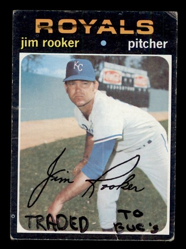 1971 TOPPS #730 JIM ROOKER KANSAS CITY ROYALS HIGH NUMBER (LOW GRADE ...