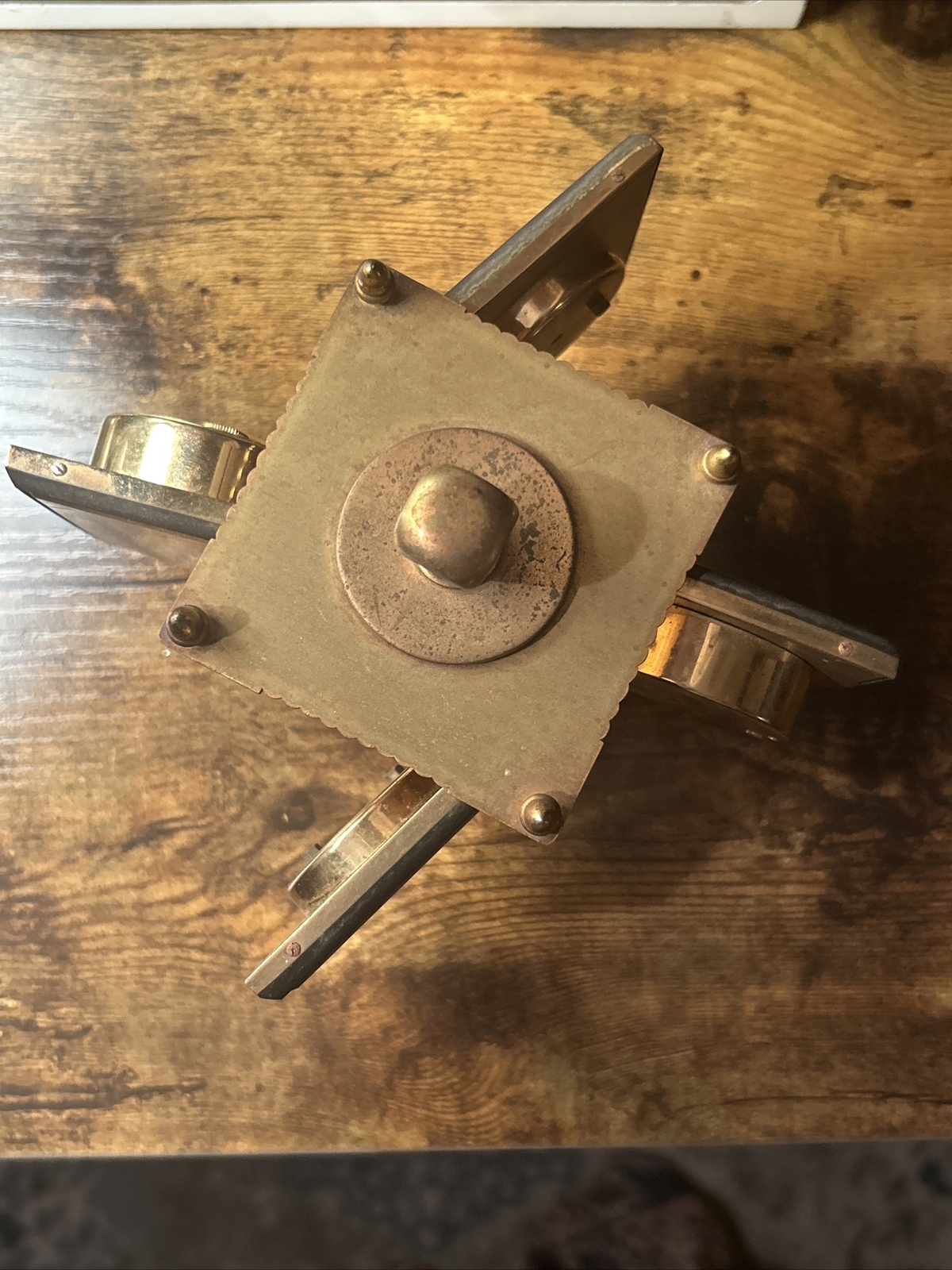 FINE IMHOF BRASS WEATHER STATION CLOCK BAROMETER HYGROMETER SWISS-SALEM ...