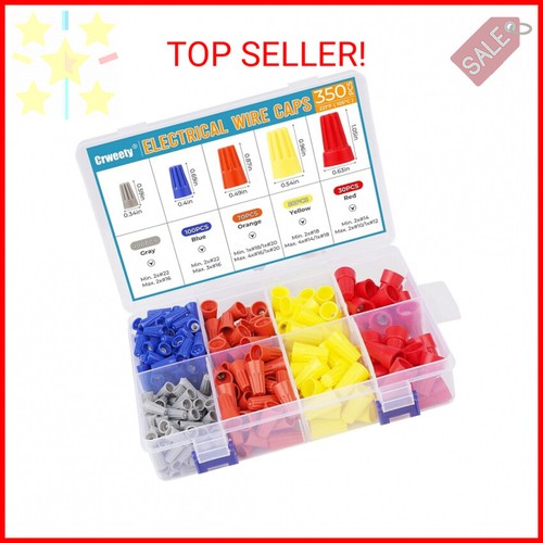 350pcs Electrical Wire Connectors Nuts Colorful Wire Caps Kit Twist ...
