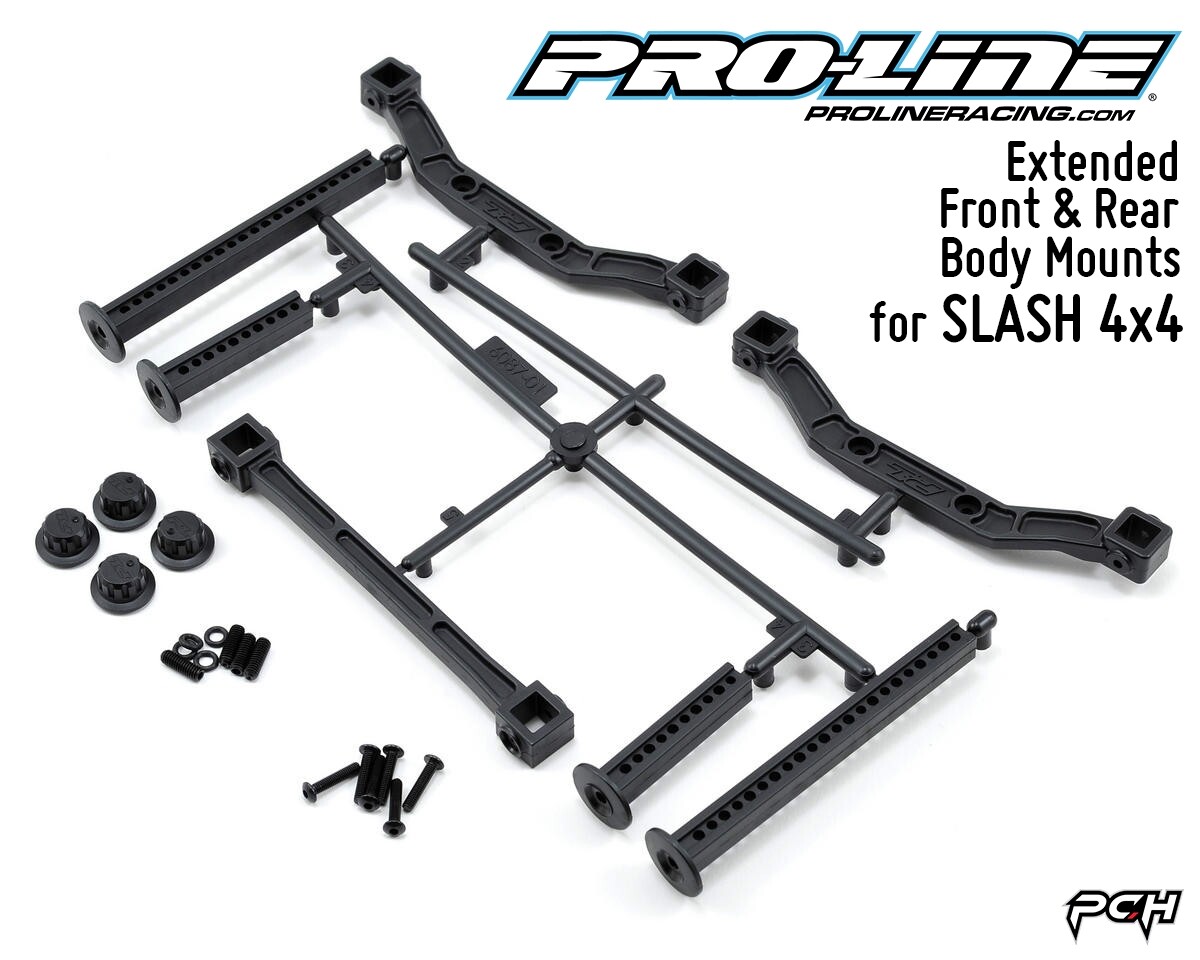 PRO-LINE RACING Extended Front & Rear Body Mounts for SLASH 4x4 ...