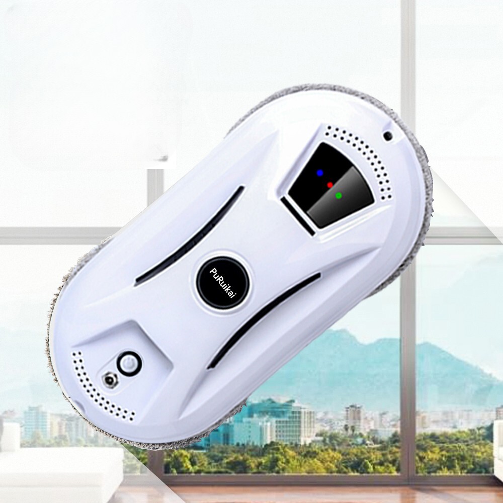 Ultra Thin Robot Vacuum Window Cleaning Electric Glass Cleaner Remote ...
