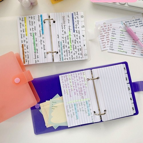 DIY Ring Binder Notepad Horizontal Line Memo Pads Journal Planner ...