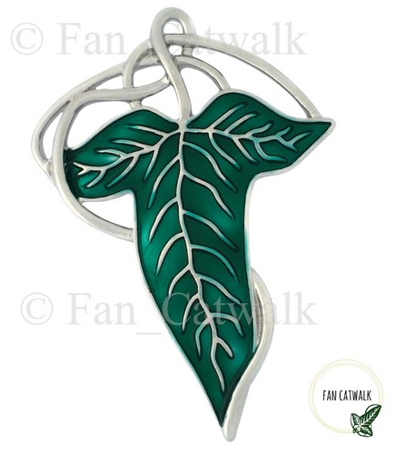 SILVER VEINS Elven Leaf Brooch Pin Badge Hobbit LOTR Lord of The Rings ...