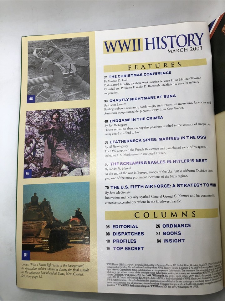 Military Heritage Presents WW2 History Magazine March 2003 | eBay