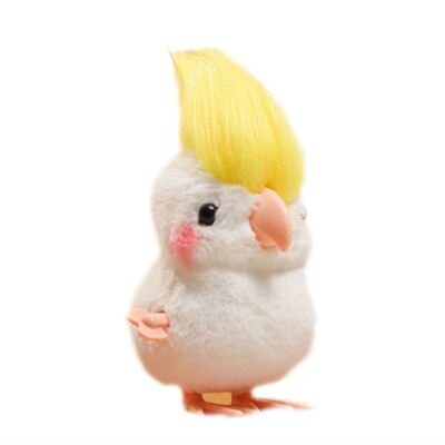 Wind Up Toy Plush Animal Clockwork Toy Cute Cockatiel Parrot Bird Party ...