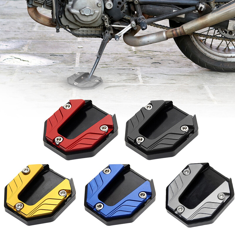 Universal Motorcycle Kickstand Foot Side Stand Extension-Pad Support ...