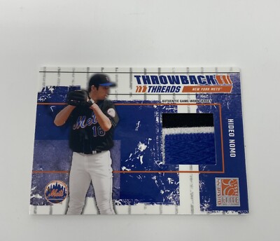2003 Donruss Elite Throwback Threads /250 Hideo Nomo Mets TT-36 | eBay