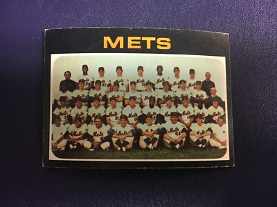 1971 Topps #641 New York Mets Team Card ~ Tough Short Print High Number ...