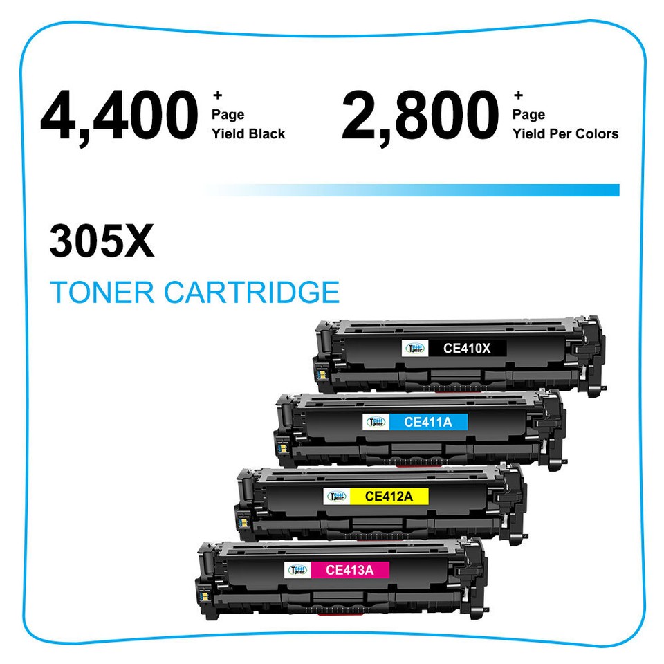 Toner Compatible with HP 305A 305X CE410A lot Laserjet Pro 400 M451dn ...