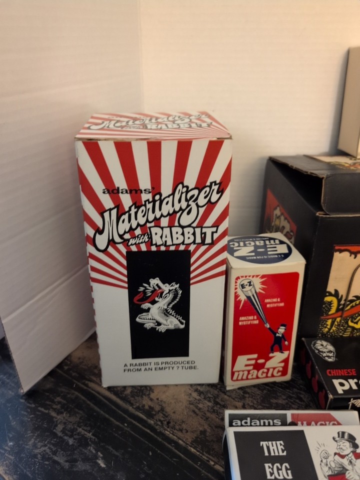 HUGE Vintage Adams Magic Trick Lot Chinese Rings, The Egg Vanishes ...