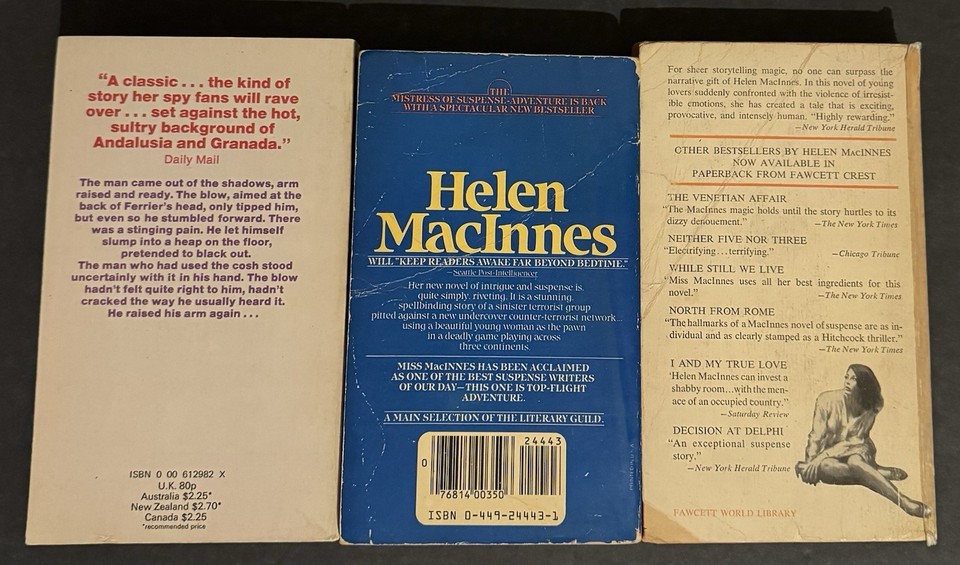 3 Helen MacInnes Books- Titles Listed | eBay UK