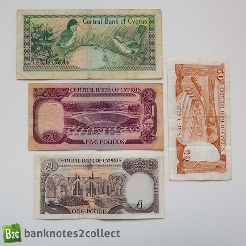 CYPRUS: Set of 4 Cypriot Pound Banknotes. | eBay