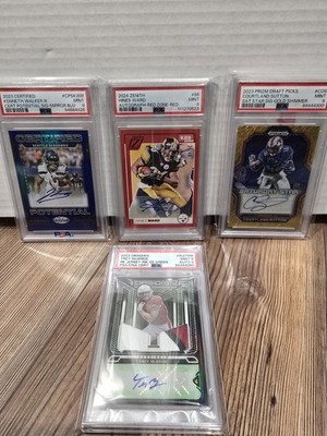 4 Card PSA 9 NFL Autograph Lot. #'d Trey McBride, Hines Ward, Kenneth ...