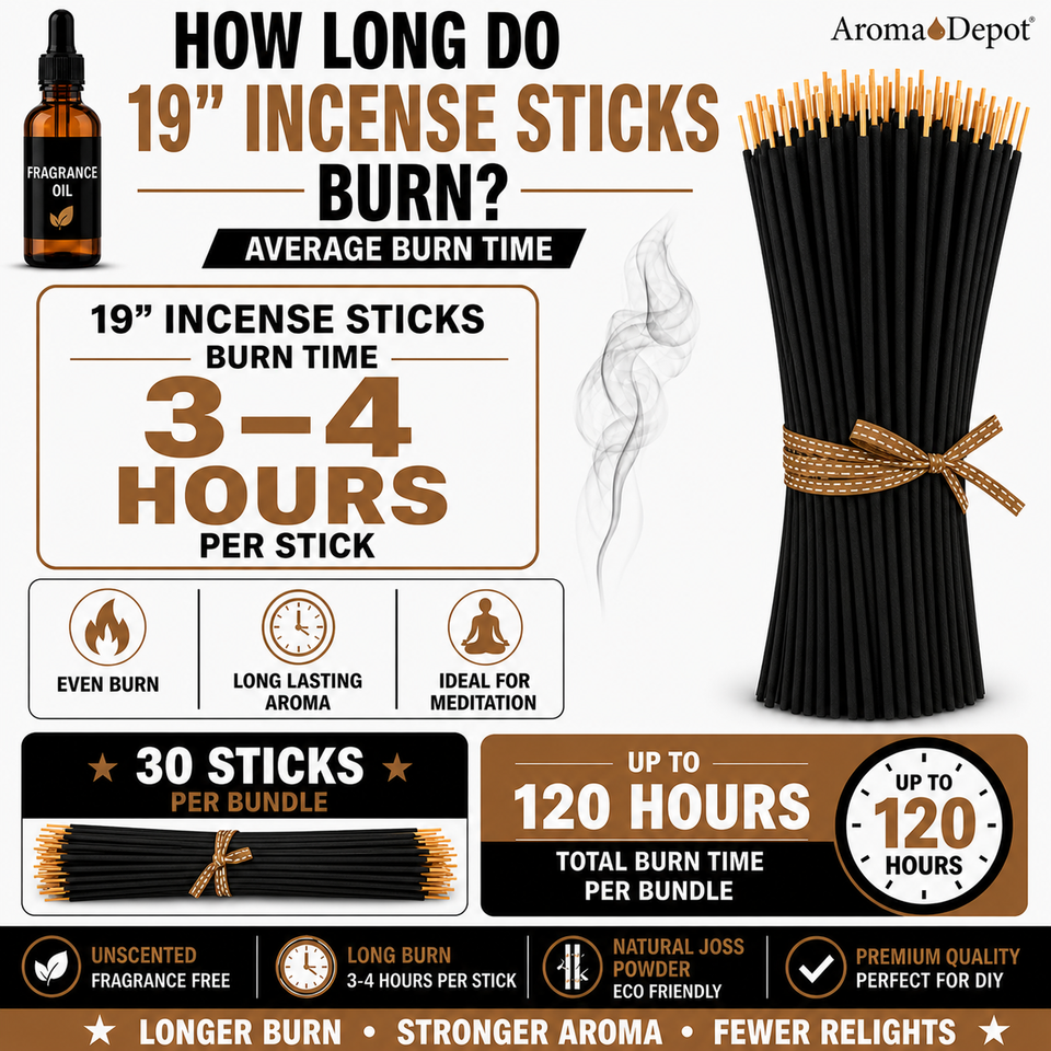 Incense Sticks PATCHOULI 19'' Extra Large Jumbo 30 Pack Long Burning ...