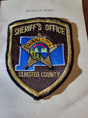Olmstead County MN Sheriff's Office Patch with Presentation Card | eBay