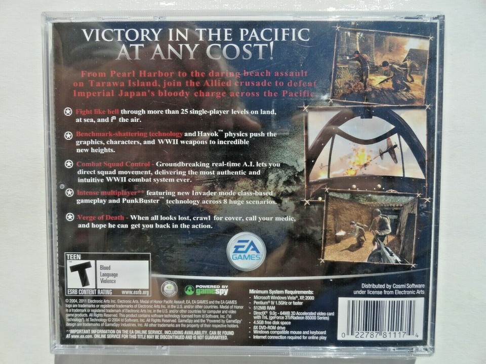 Medal of Honor: Pacific Assault (PC, 2004) Jewel Case PC NEW SEALED ...