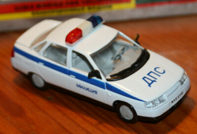VAZ LADA 2110 white - MILICIA DPS- 1/43 Inkoteks/Agat - w/original box ...