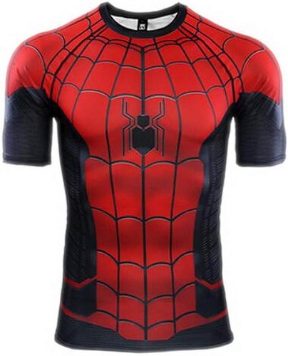 Men's T-shirts Spider Superhero Compression Tights Short Sleeve Tops ...