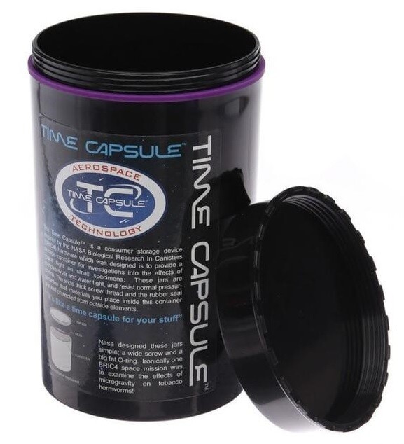 Aerospace Technology 100% Waterproof Time Capsule Small Container Odor ...