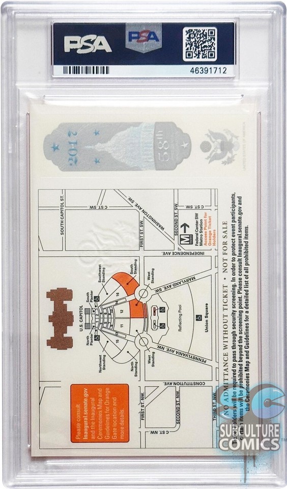 2017 Donald Trump U.S. President Inauguration Ticket Orange Full PSA 10 ...