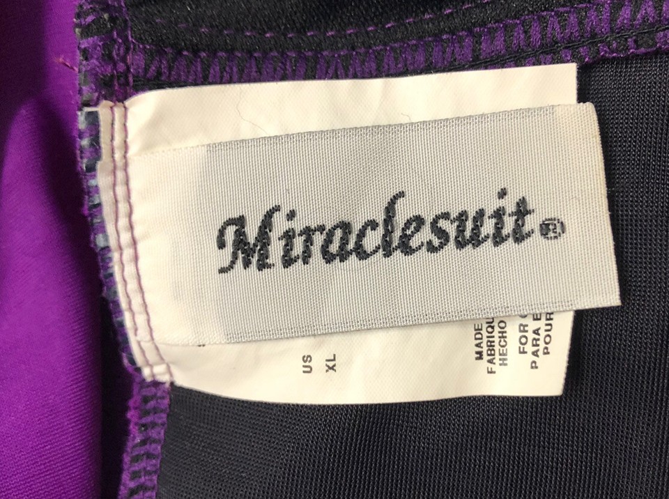 Miraclesuit One-Piece Ruched Swimsuit Slimming Purple Womens XL | eBay