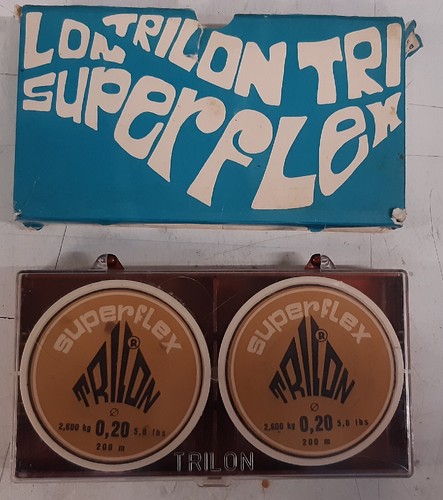 VINTAGE TRILON SUPERFLEX GOLD FISHING LINE 0.20 800m 875Yd 2.6KG 5.8Lb ...