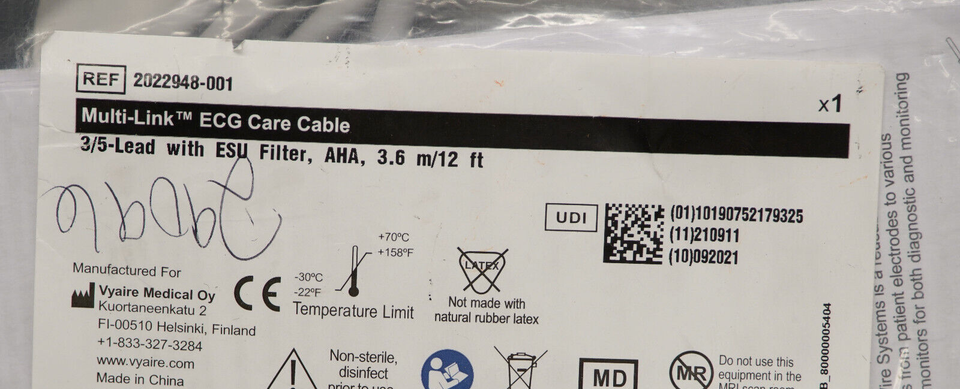 Vyaire 2022948-001 Multi-Link ECG Cable (R28) | eBay