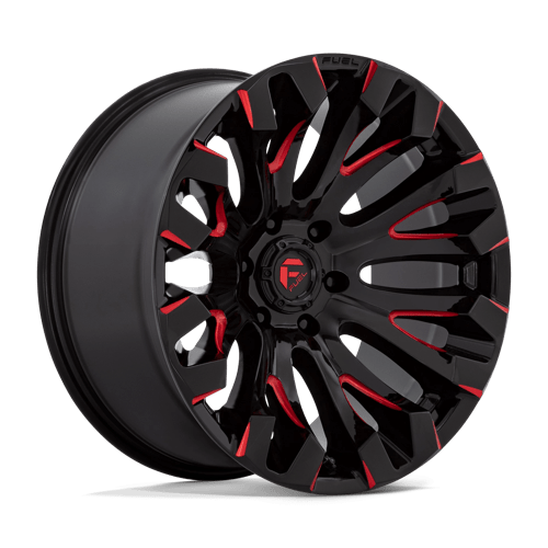 Fuel D829 Quake 18x9 Wheel Rim 5x4.5 1mm 18In Gloss Black Milled Red ...