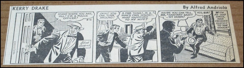 1955 Kerry Drake By Alfred Andriola Comic Strip Newspaper Clipping Aug ...