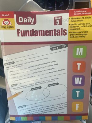 DAILY FUNDAMENTALS, GRADE 5 By Evan-moor Educational Publishers *Mint ...