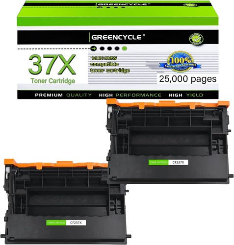 2 Pack Toner Cartridges Compatible with HP CF237X 37X for Enterprise ...