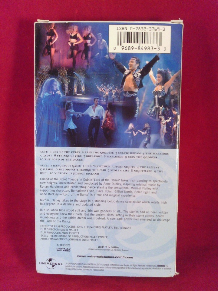 Lord Of The Dance - Michael Flatley - Irish Dancing - 1996 VHS Tape ...