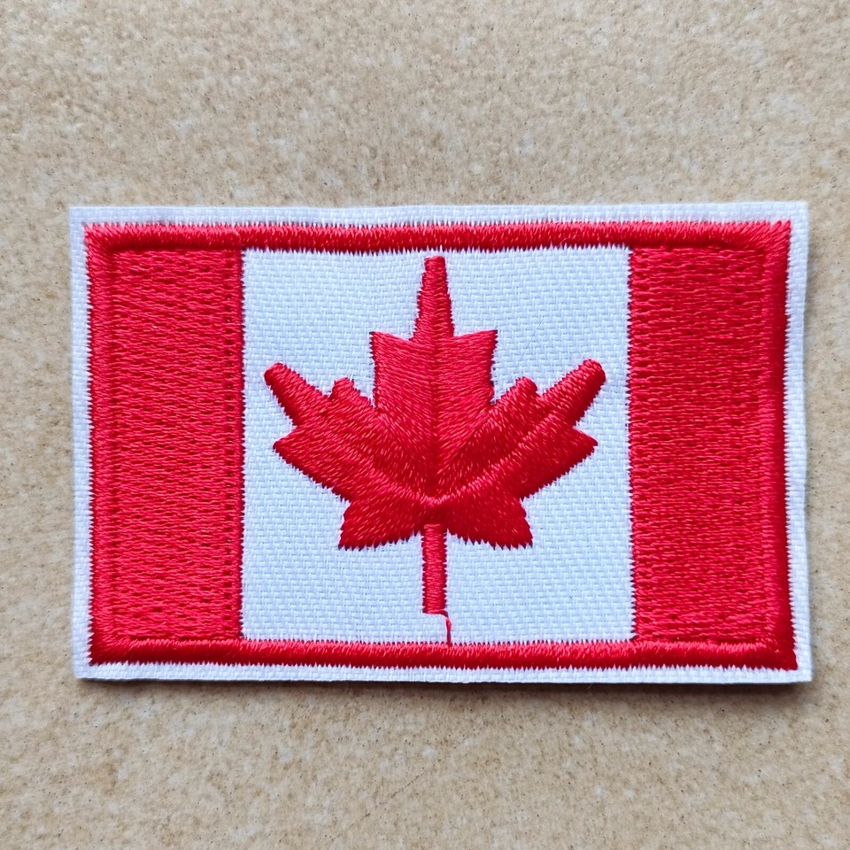 20x CANADIAN FLAG EMBROIDERED IRON ON PATCH SEW CANADA MAPLE LEAF RED ≈5.8*3.7cm | eBay