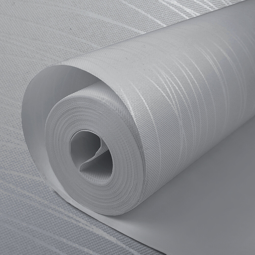 10M 3D Textured Wallpaper Roll Non-Woven Plain Stripe Wall Sticker for ...