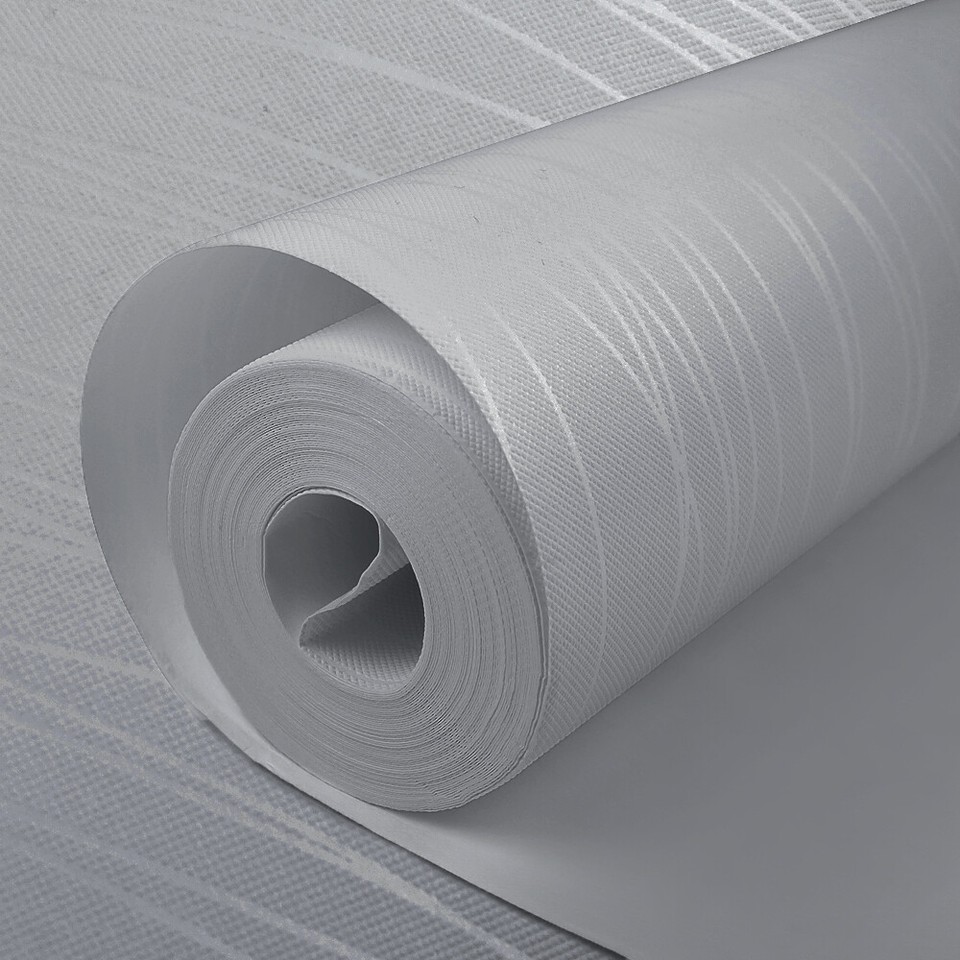 10M 3D Textured Wallpaper Roll Non-Woven Plain Stripe Wall Sticker for ...