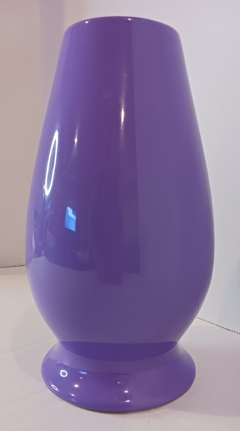 Teleflora 8" Purple Vase w/Glazed White Inside | eBay