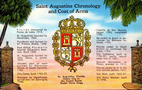 Postcard Saint Augustine Chronology and Coat of Arms Unused | eBay