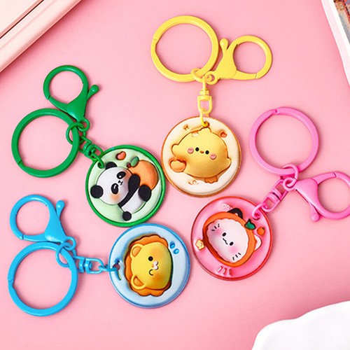 Cartoon Cute Animals 3D Expanding Keychain Sweet Kawaii Keyring Bag ...