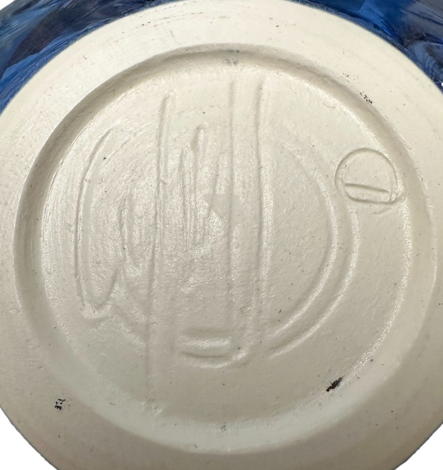 Bill Campbell, Signed, Cobalt Crystalline Glaze, Flambeaux Pottery Vase ...