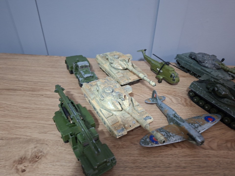 Massive Dinky Job Lot Spares Repair Stuka Cheiftan Stuka Sea King 88mm ...