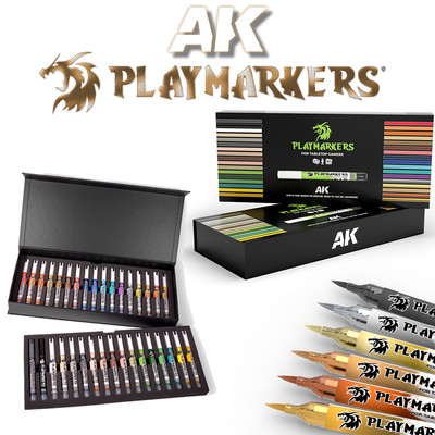 AK Interactive Playmarkers - FULL RANGE of Pens, Packs and Deluxe Set ...
