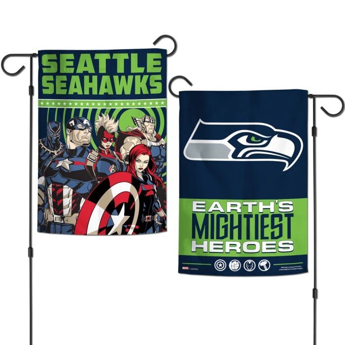 Wincraft NFL Marvel Seattle Seahawks Avengers Marvel Garden Flag 12.5 ...