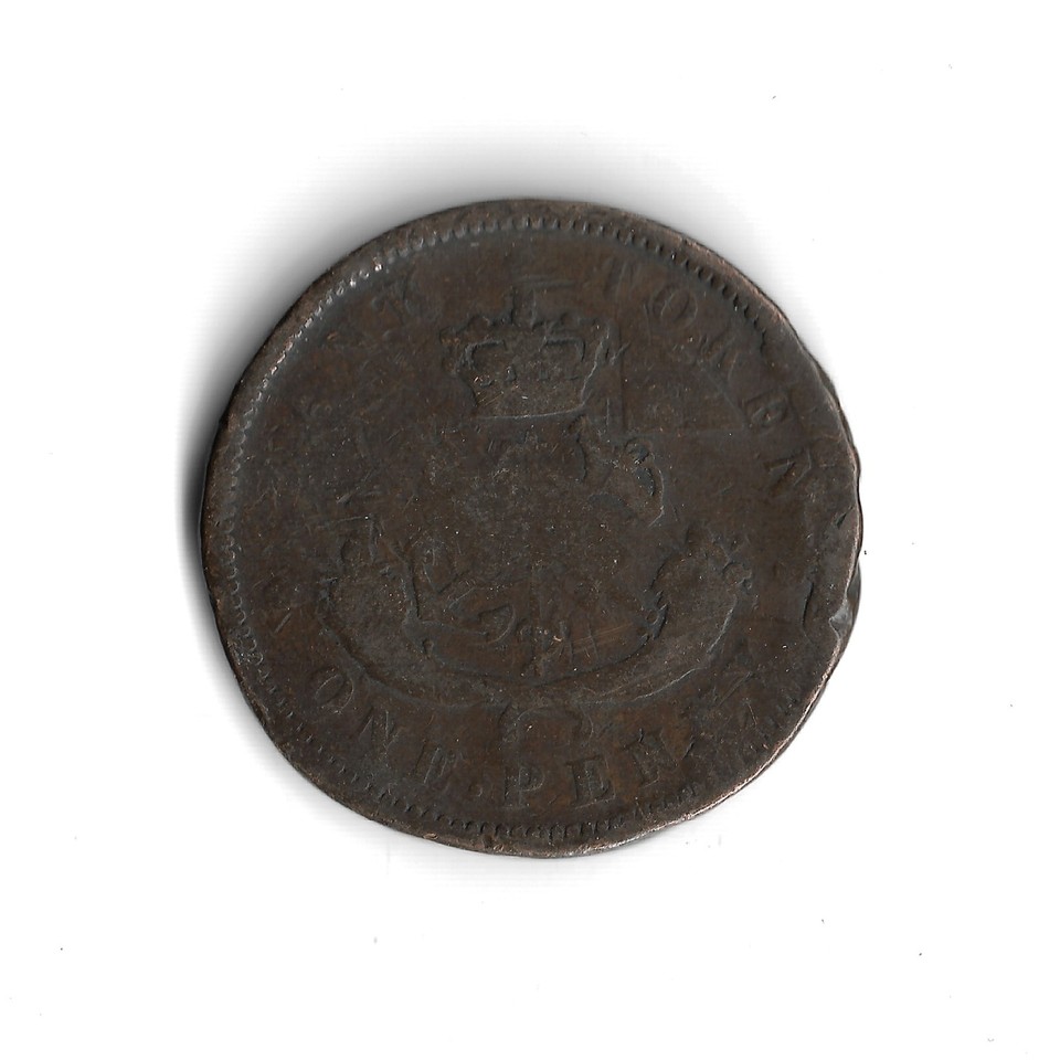 *Scarce* 1850 Bank of Upper Canada One / 1 Penny Coin Token - Mintage ...