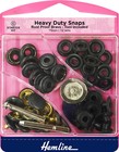 Hemline 15mm Heavy Duty Snap Fasteners Poppers Press Studs Starter Kit ...