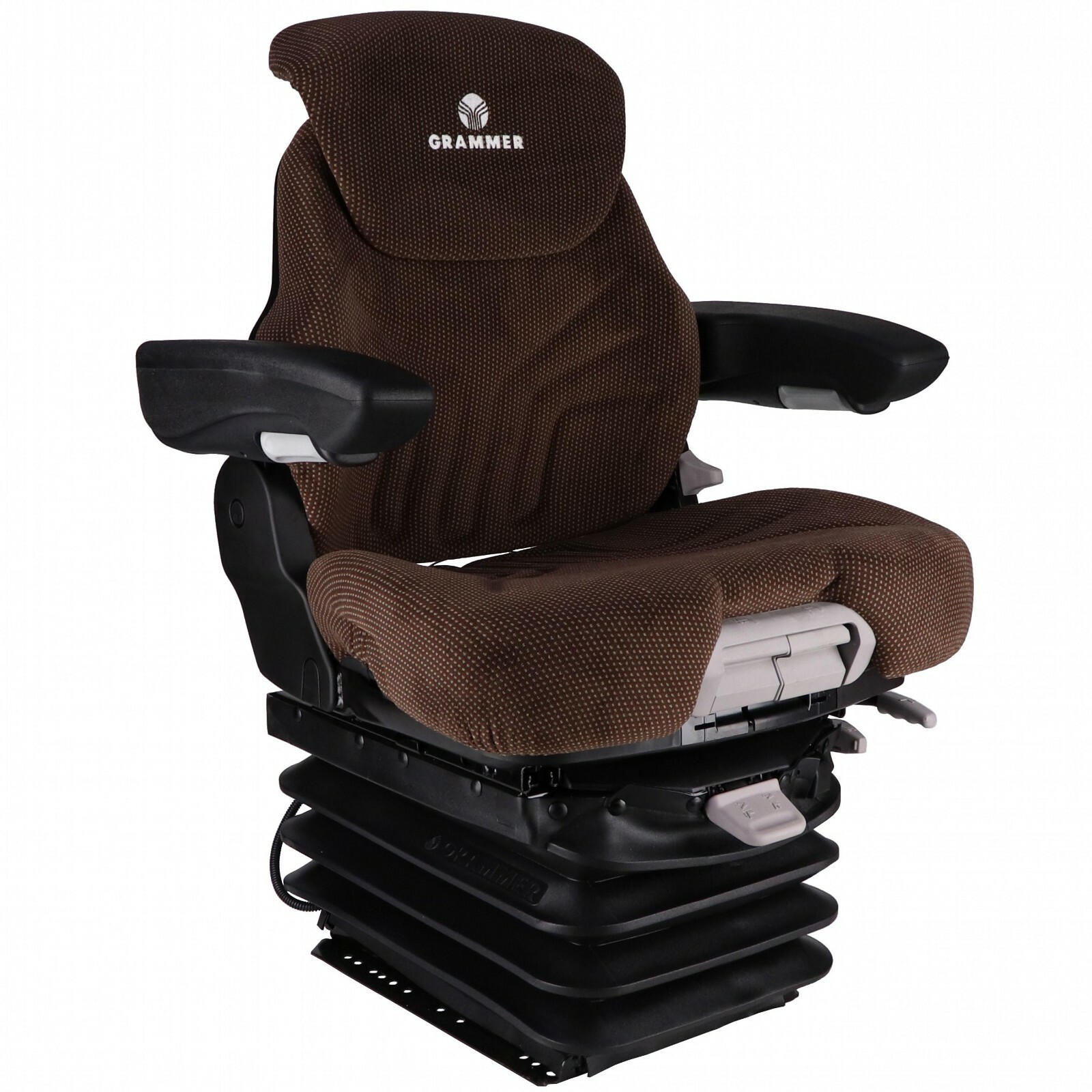 For Kubota Grammer MSG95 741 Air Suspension Seat Brown Fabric | eBay