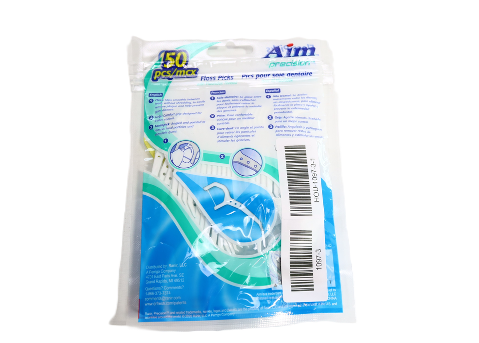 Aim Precision Floss Picks with Fluoridex Thread 50 ct | eBay