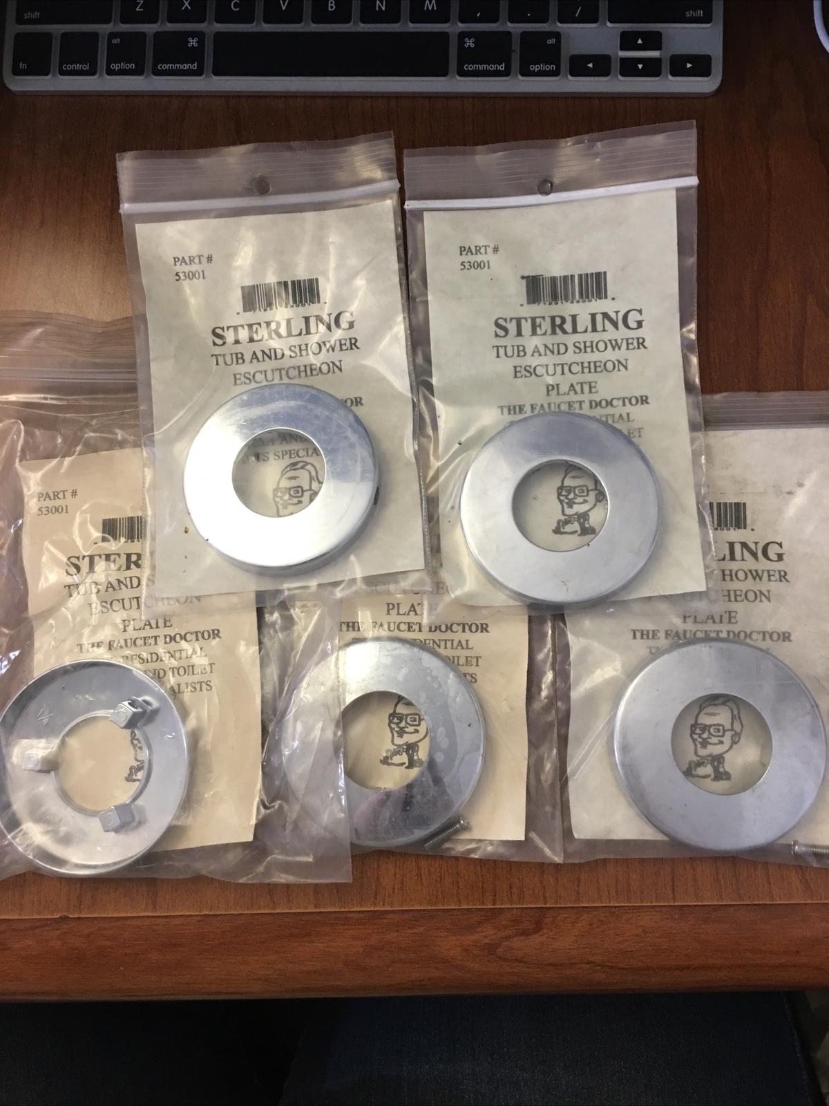 Lot Of 5 The Faucet Doctor 53001 Sterling Tub & Shower Escutcheon | eBay