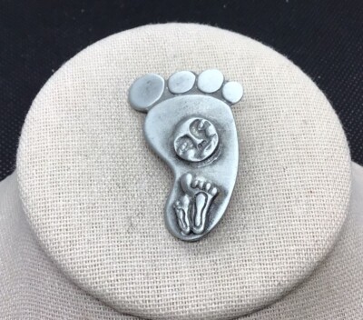 Silver Tone Unique Foot Fashion Pin B537 | eBay