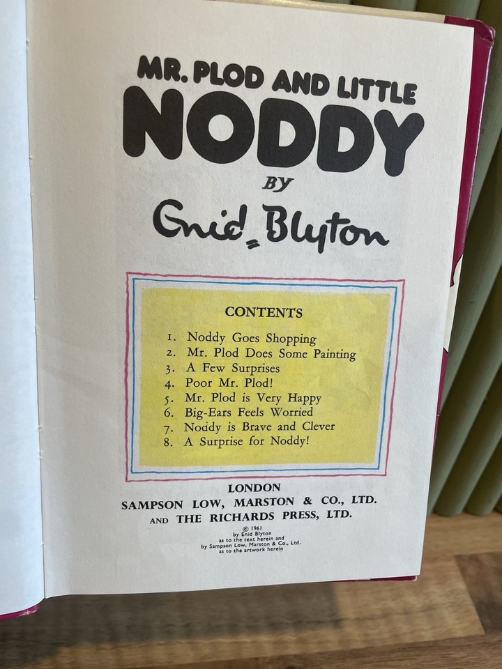 Mr Plod And Little Noddy 1st 1961 Sampson Low Marston Rare. Enid Blyton ...