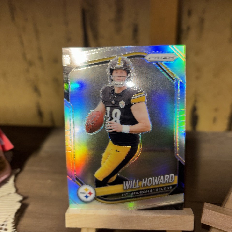 2025 Prizm Will Howard Silver Prizm #367 Rookie RC Pittsburgh Steelers ...